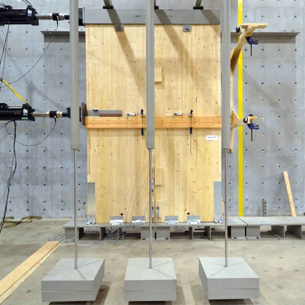 Balloon frame shear wall testing with UNBC complete - Fast + Epp